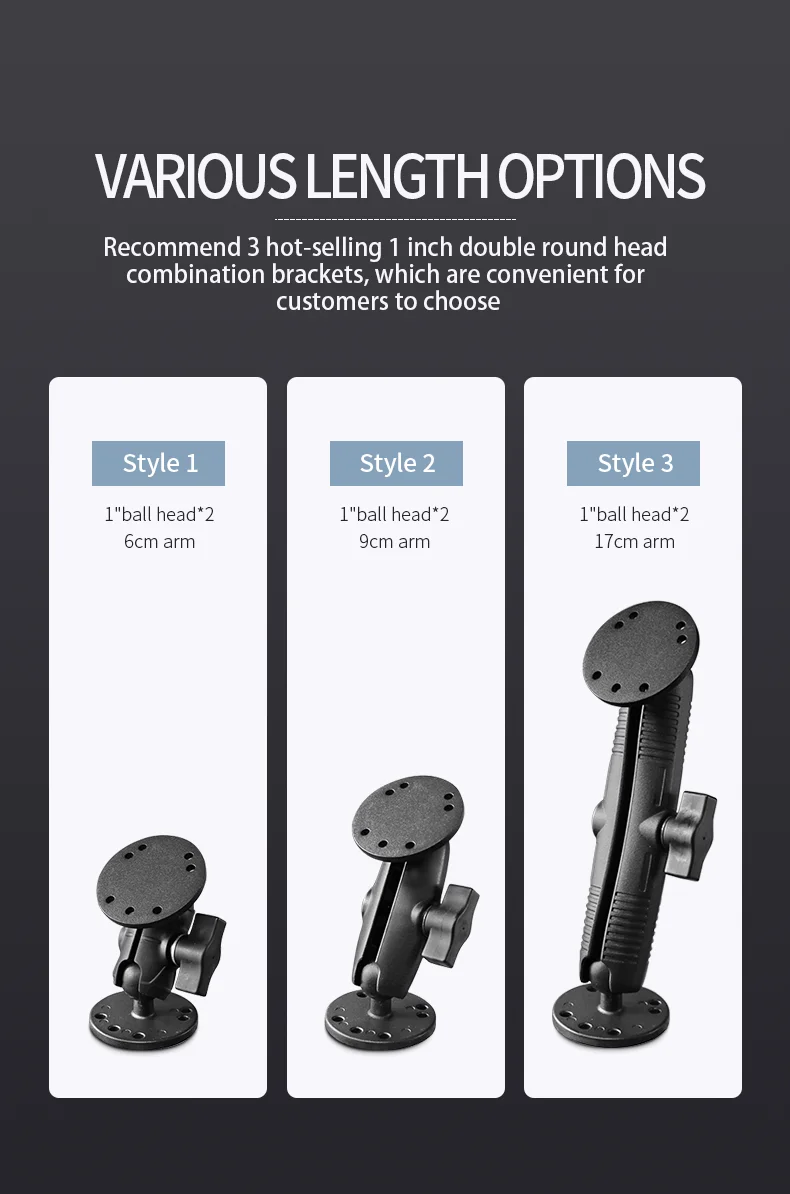 Bus Positioning Navigation Equipment Bracket 9cm Double Socket Arm 1 ...