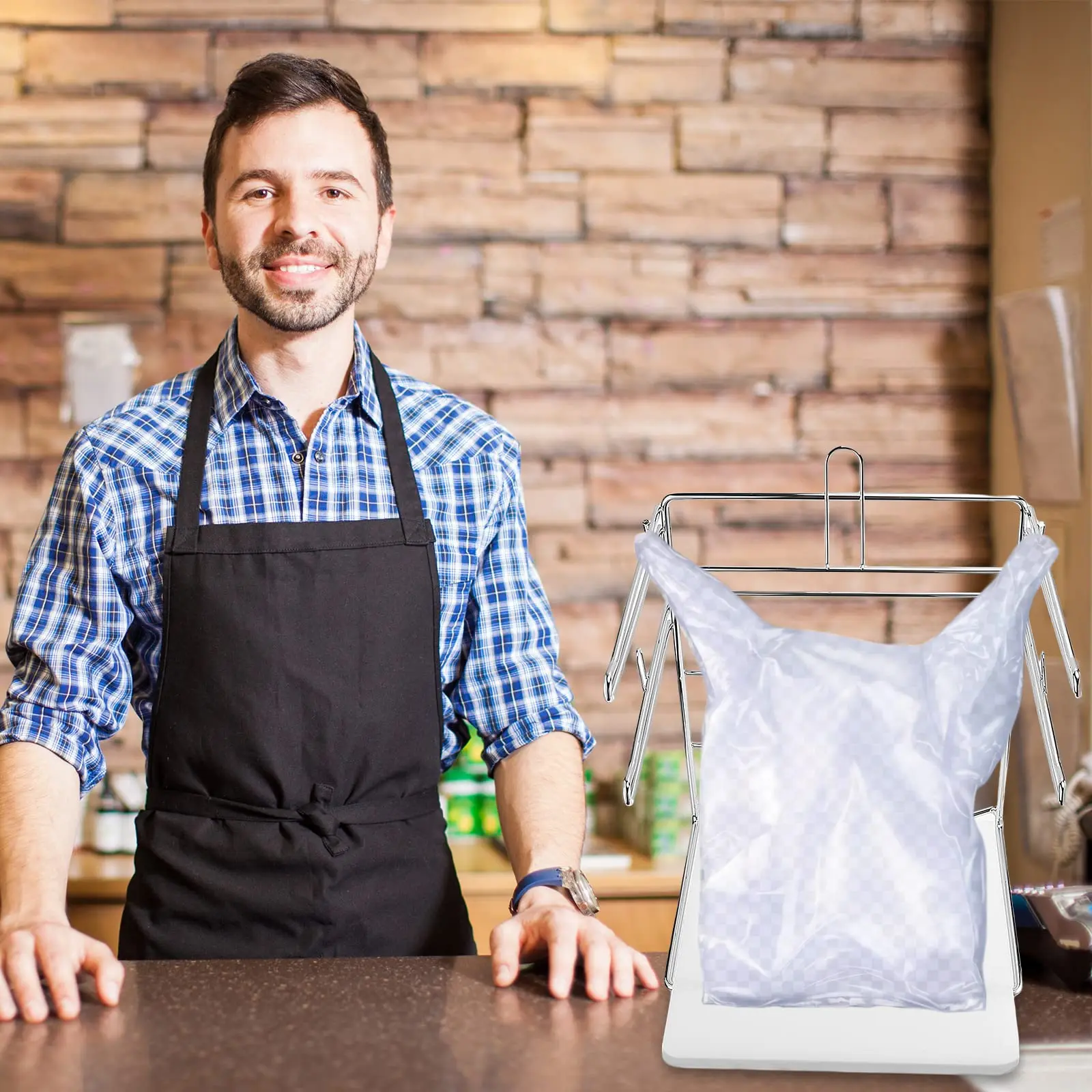 Grocery Bag Holder Shopping Bag Rack Grocery Bag Stand T Shirt ...