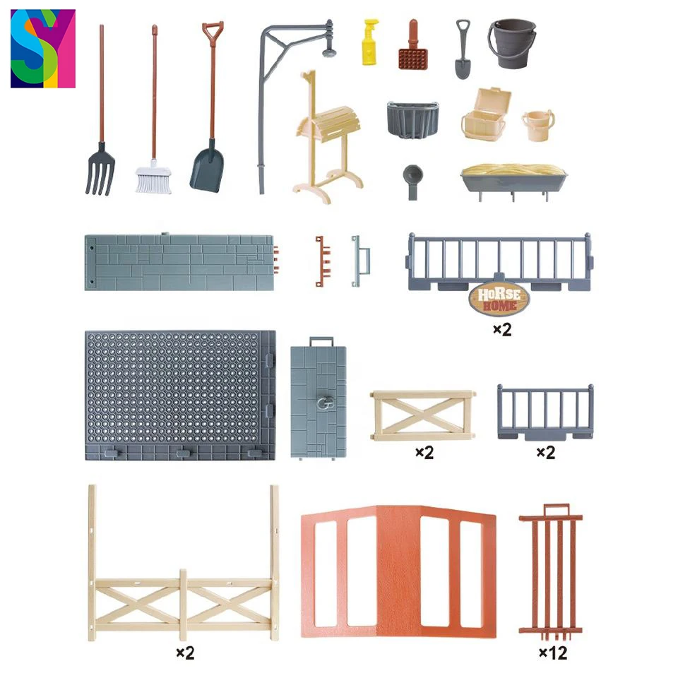 Sy Animal Farm Toys House Horse Stable Simulation Flocking Scene Stable ...