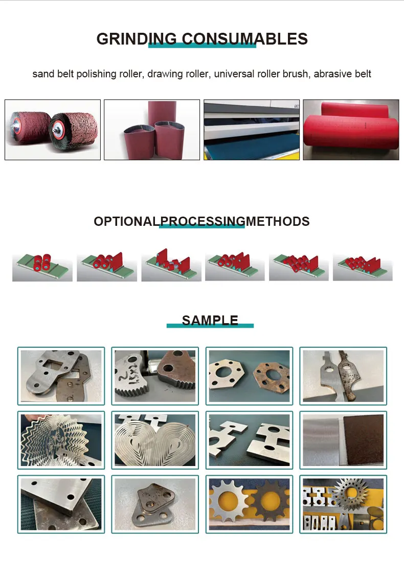 Metal Wide Belt Sander Sanding Machine Chamfering Deburring Machine ...