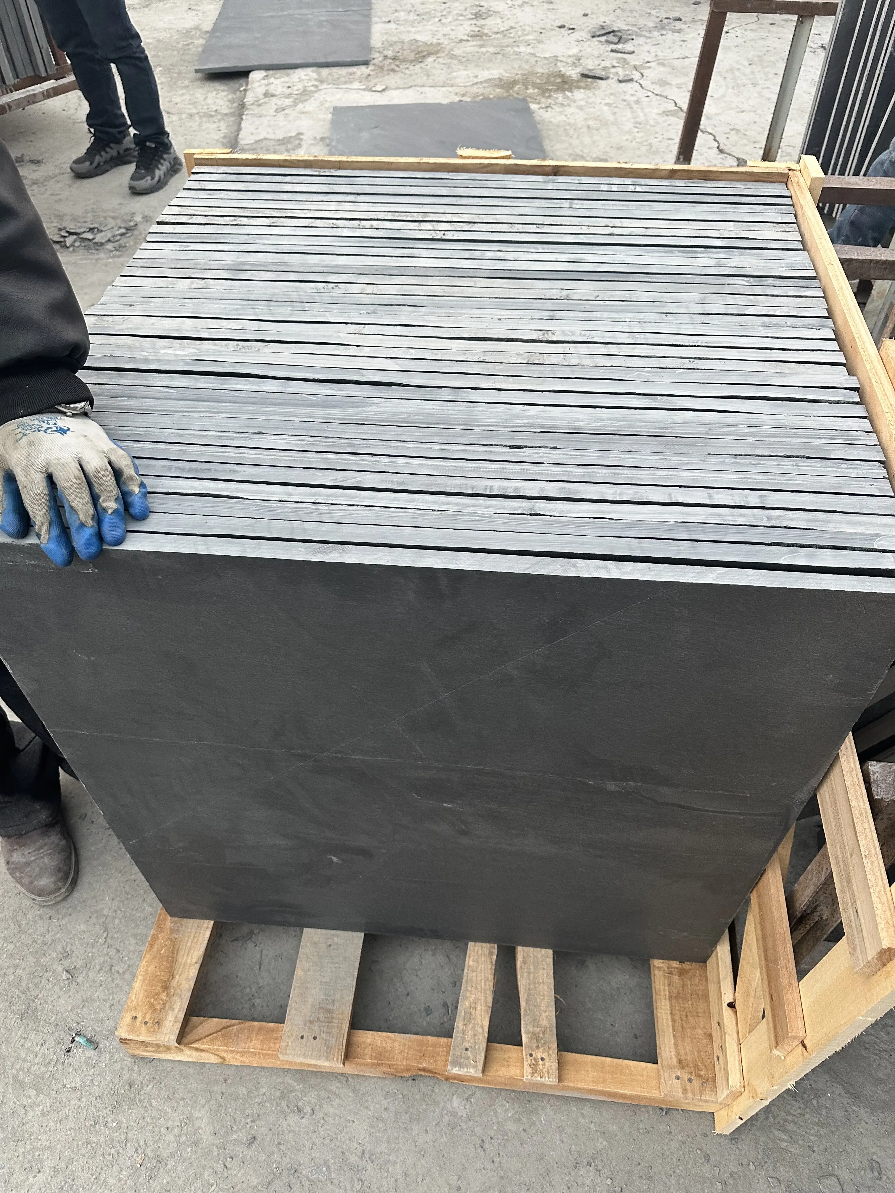 SHIHUI Jiangxi Black Slate French Pattern Pavers Modern Design Natural ...