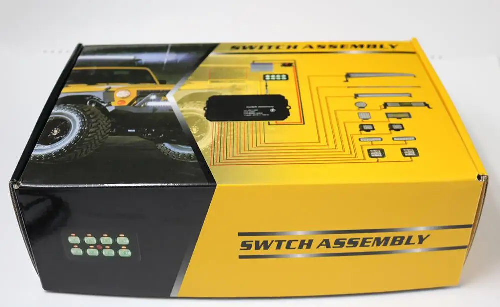 8 Gang Switch Panel Kit - Universal Control Box for Auto