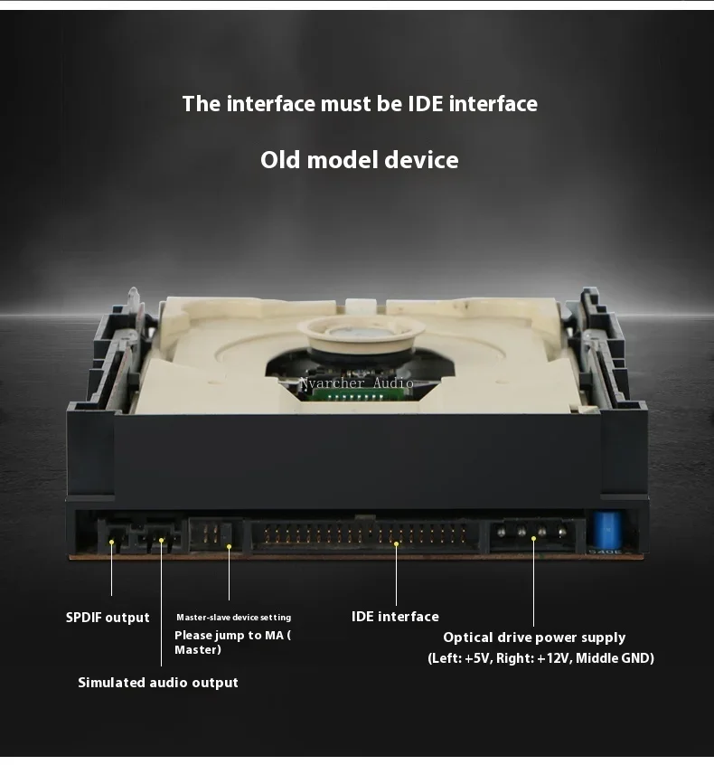 Optical Drive to CD Player DIY Computer IDE Optical Drive Turntable ...