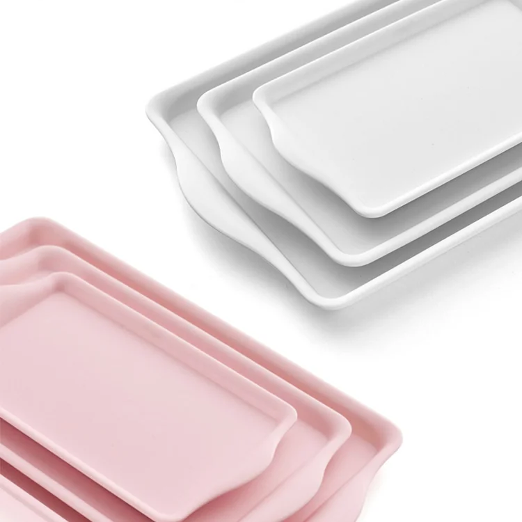 Matte Surface Rectangle Restaurant Melamine Serving Tray Set Wholesale ...