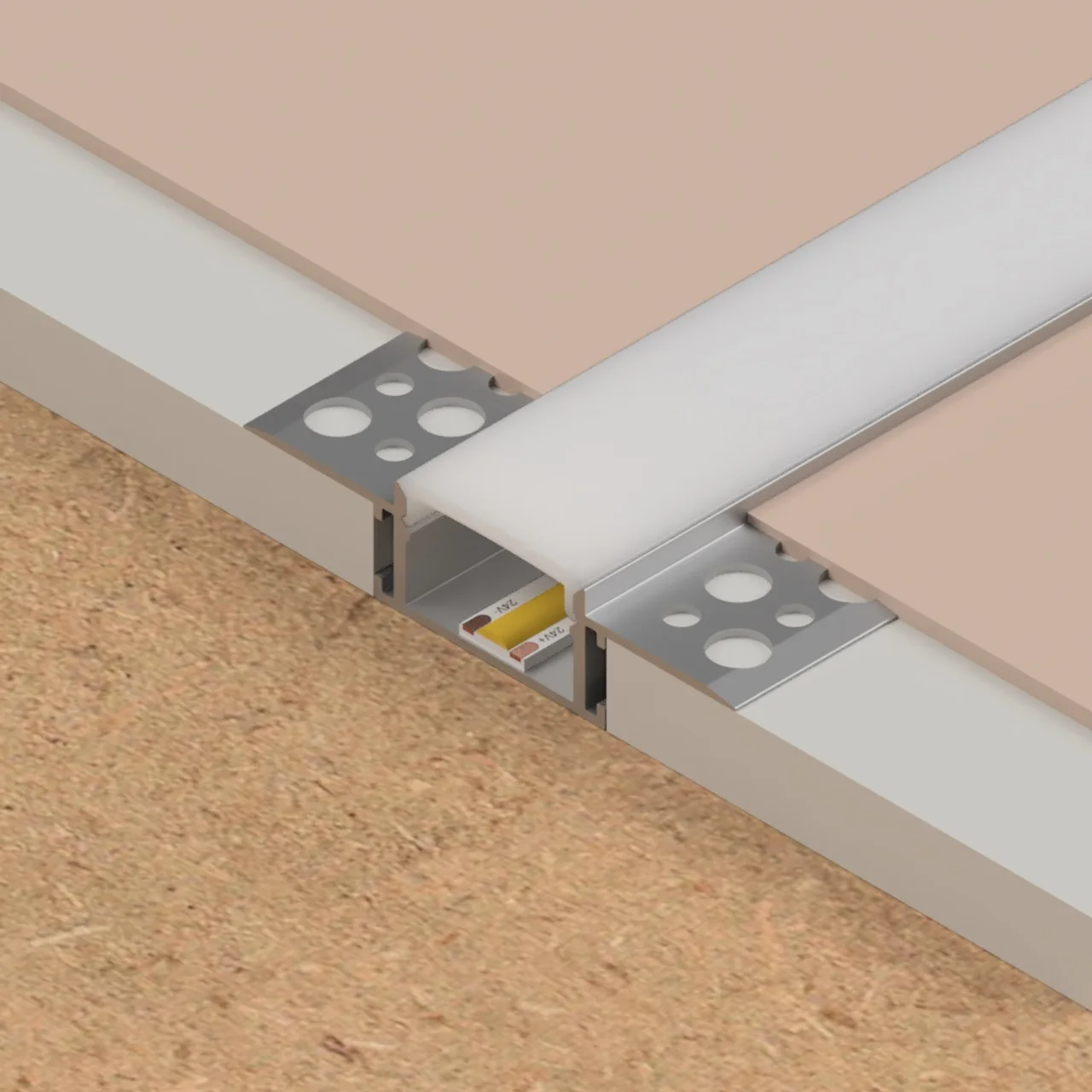 20x15mm Drywall Plasterboard Aluminum Profile Gypsum Led Strips Light ...