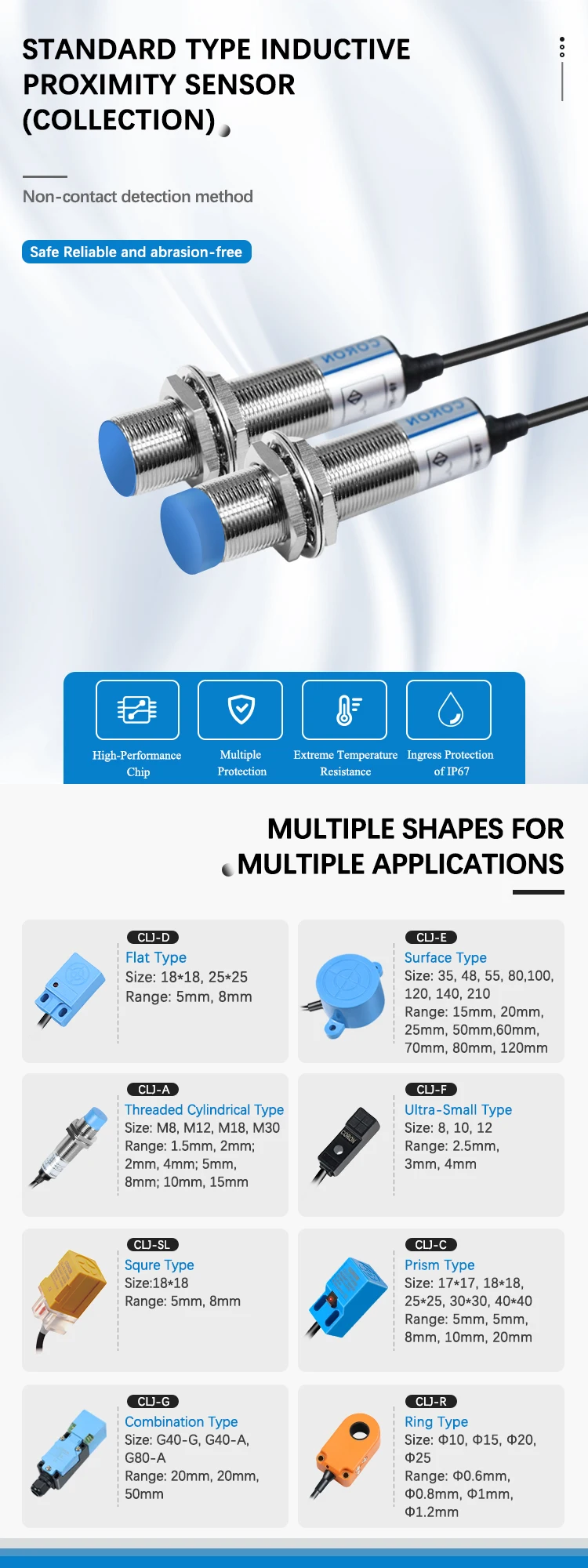 Small PNP NPN Inductive Proximity Switch Sensor for Tools