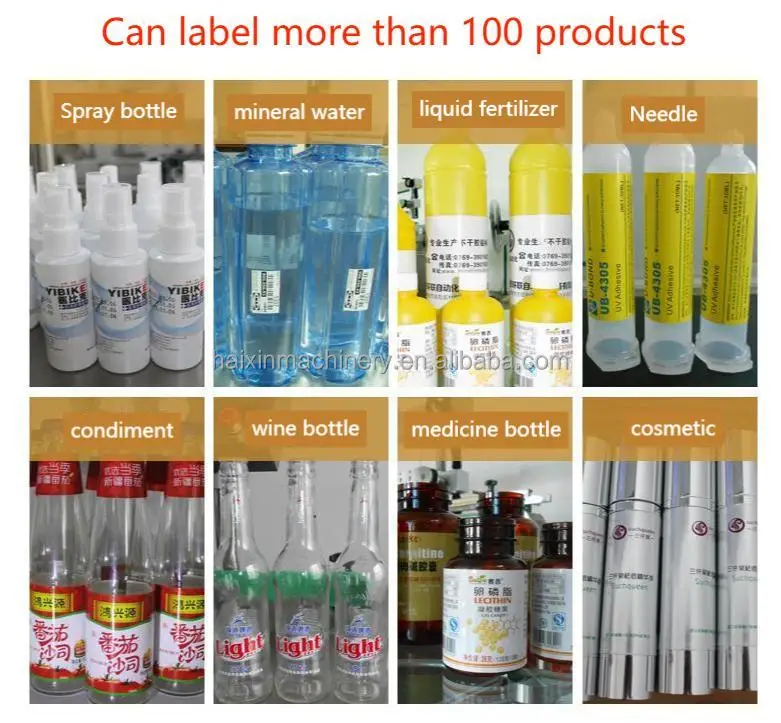 Manual Semi-automatic Glass Jar Wine Bottle Sticker Labeling Machine For Plastic Round Bottles ...