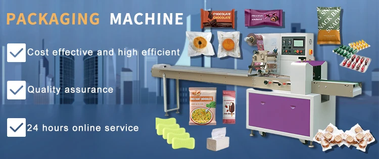 Automatic Pillow Wrapping Machine Flow Type Wrap Packing Machine Peanut ...