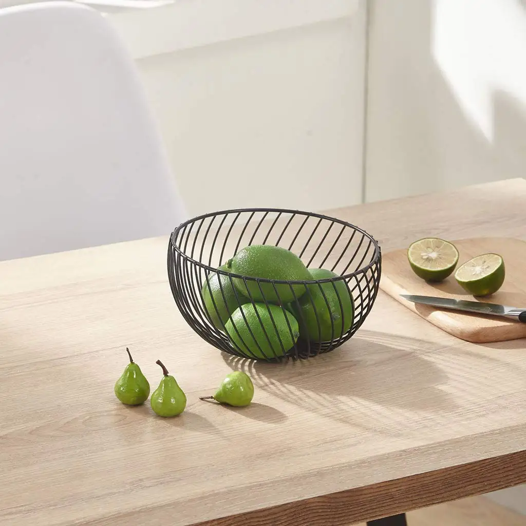 Metal Wire Fruit Basket Good Quality Round Shape Metal Wire Drainer ...