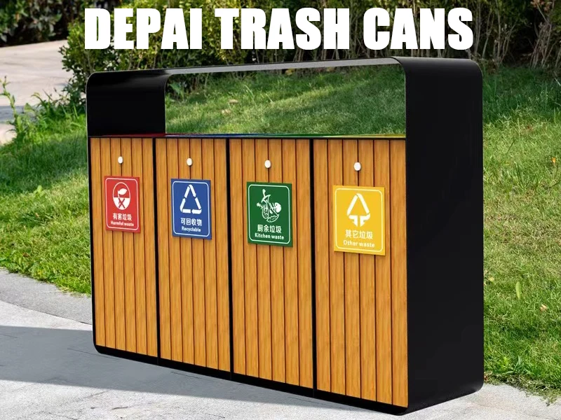 Modern Design 3 Compartments Big Capacity Shopping Mall Recycling ...