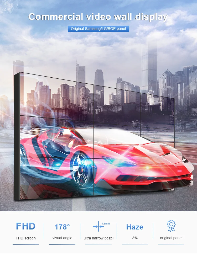 Kosintec 46 Inch Seamless HD LED Video Wall 2x2 LCD Display for Retail ...