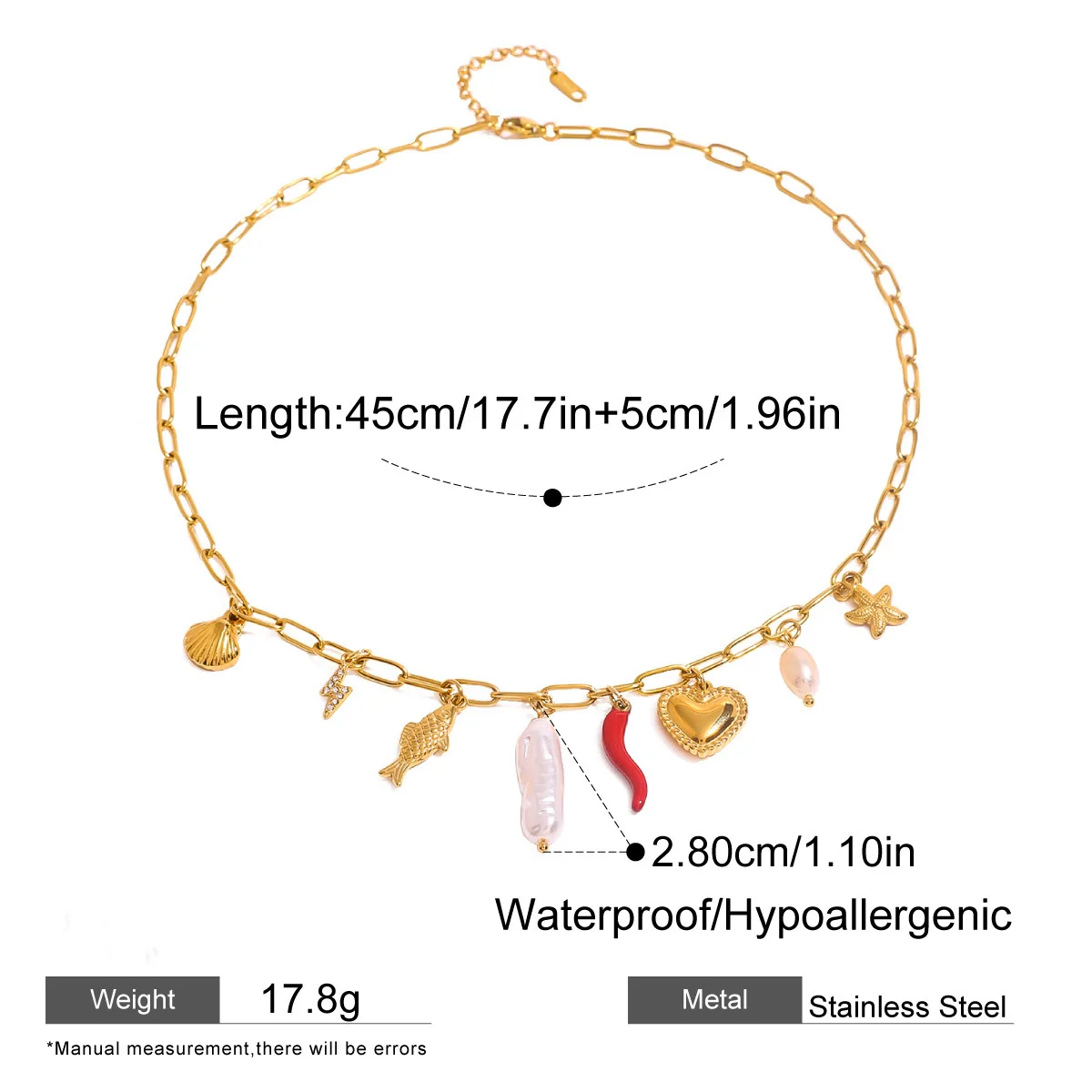 ERESI New Arrival Simulated Pearl Natural Conch Pendant Necklace ...