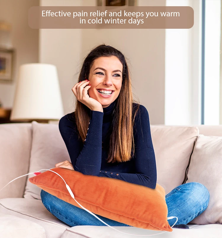 5V 2A Electric Heated Pillow Soft Square Heating Throw Pillow Portable ...