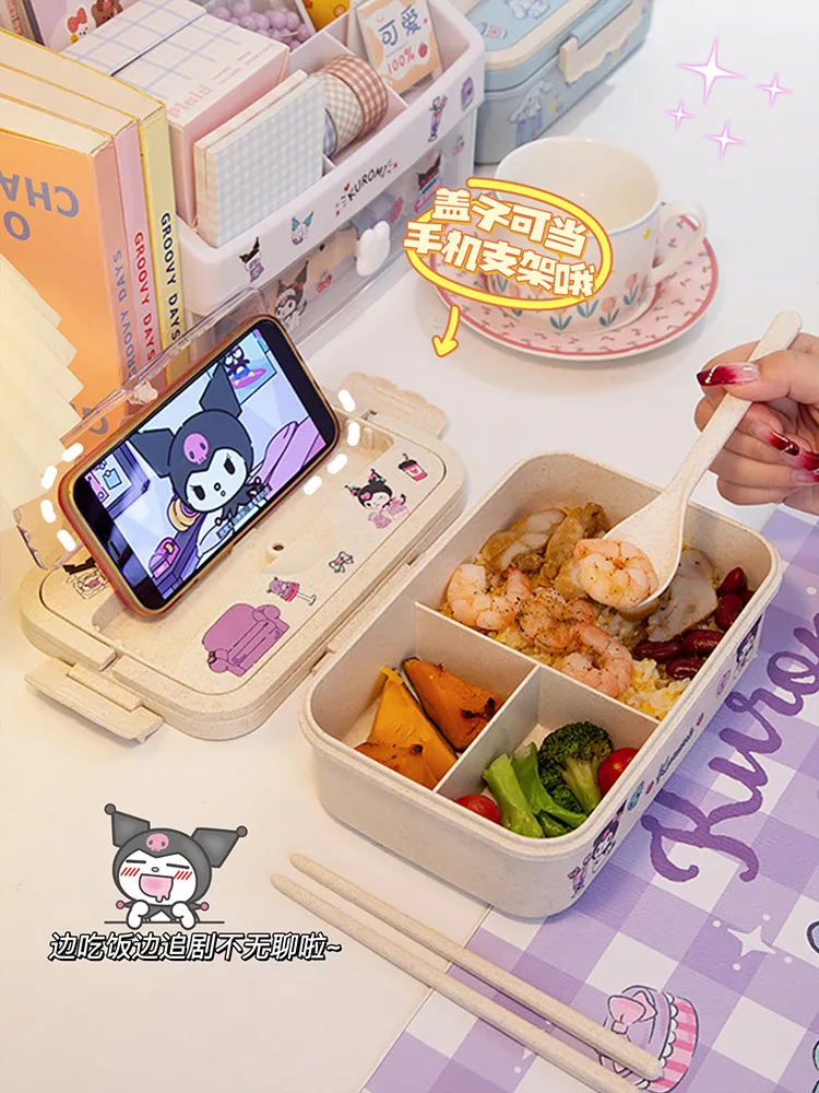 Mb1 Hot Sanrio Plastic Lunch Box Double Layer Cartoon Food Container ...