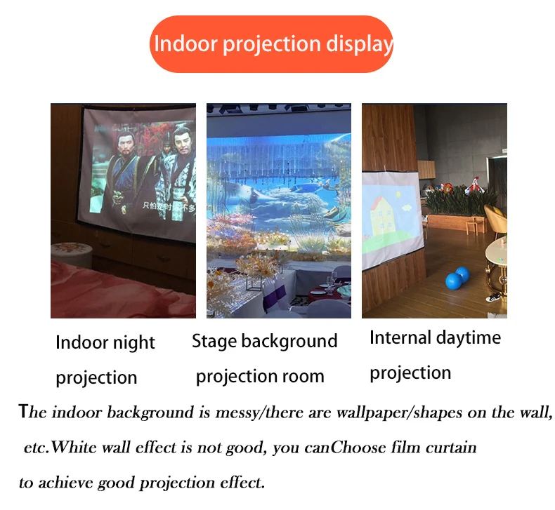 100 Inch White Soft PVC White Integrated Projection Screen Simple ...