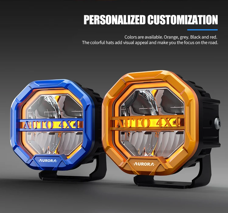 Aurora Dual Color LED Work Fog Light Bar for 4x4 Offroad