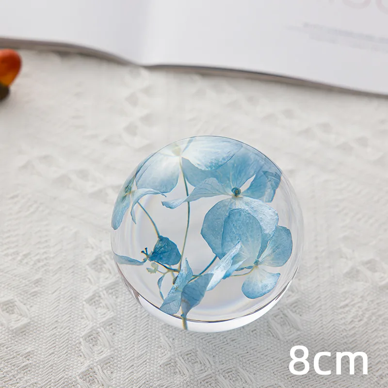 Acrylic Paperweight with Real Dry Flowers - Airose Craft