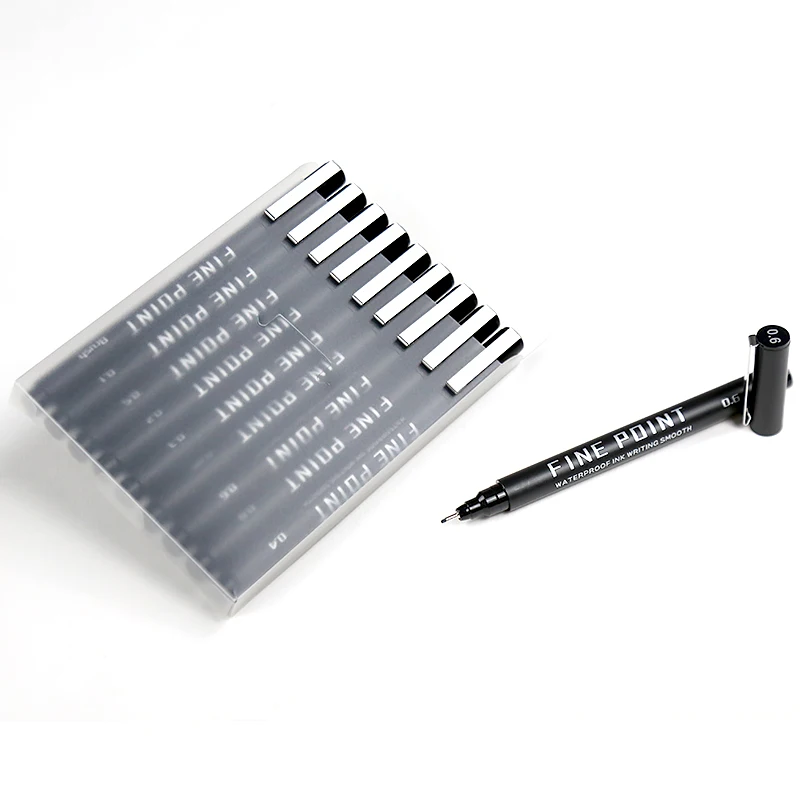 Wholesale Black Fineliner Sketching Pens Drawing Art Marker Pens Hook ...