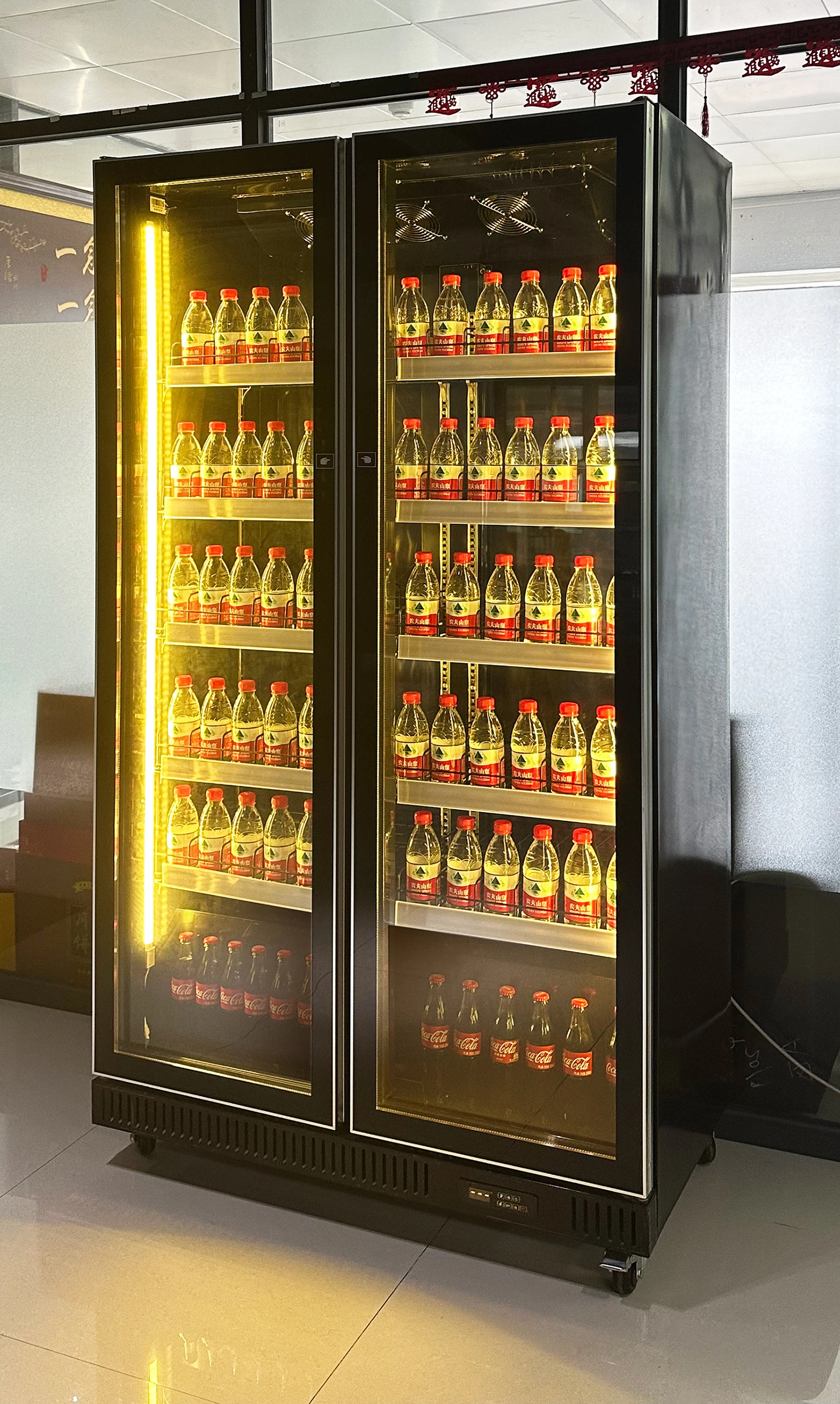 Commercial Display Refrigerator Single Door Full Glass Chiller Beer ...