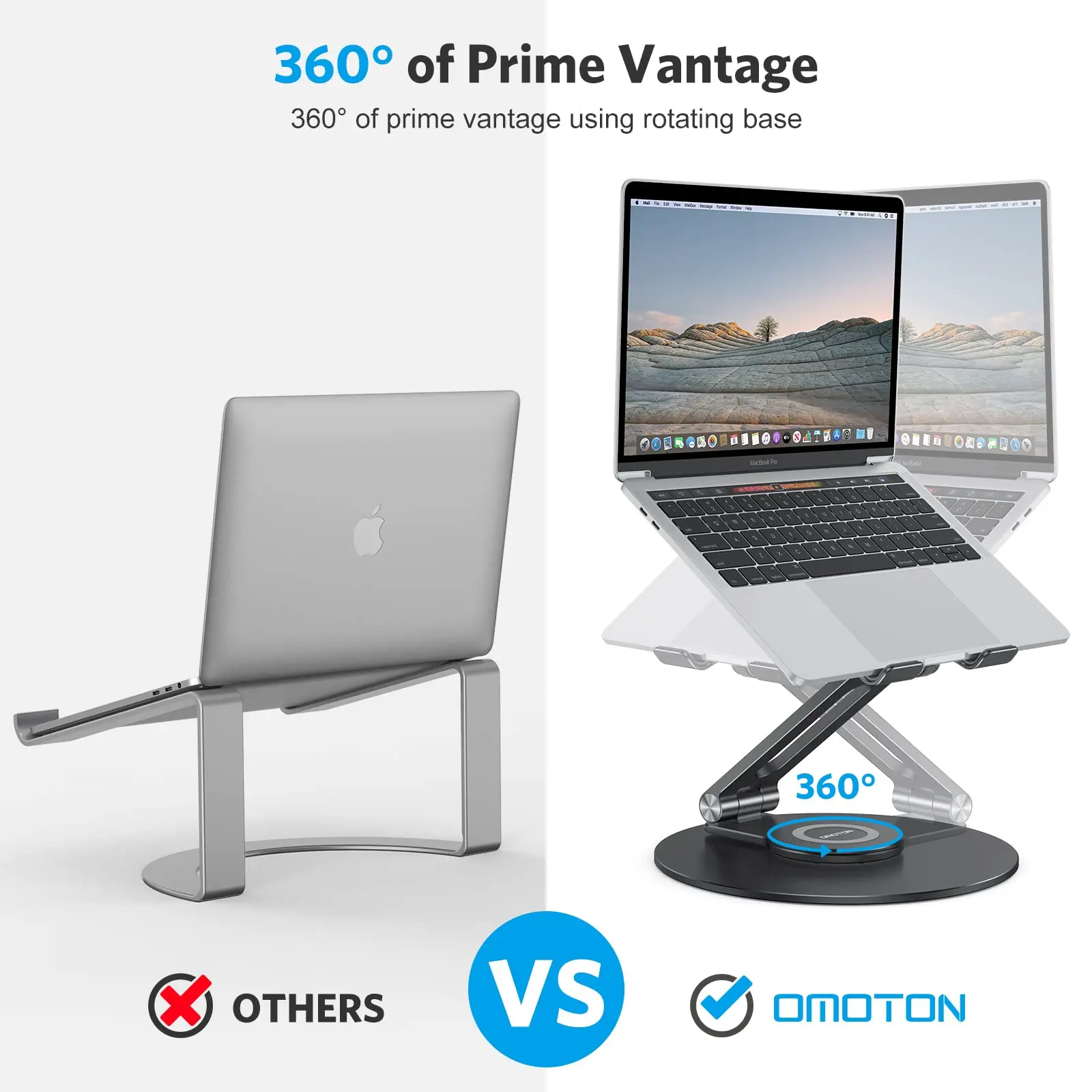 Ergonomic Adjustable Laptop Stand - Foldable & Portable