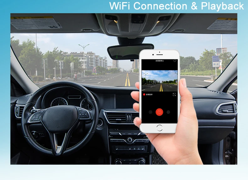 Mini ADAS Dual Lens 4K Car Camera Dashcam with HUD GPS