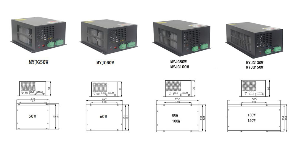 MYJG 600W CO2 Laser Power Supply - DC 24V, OEM | Wholesale