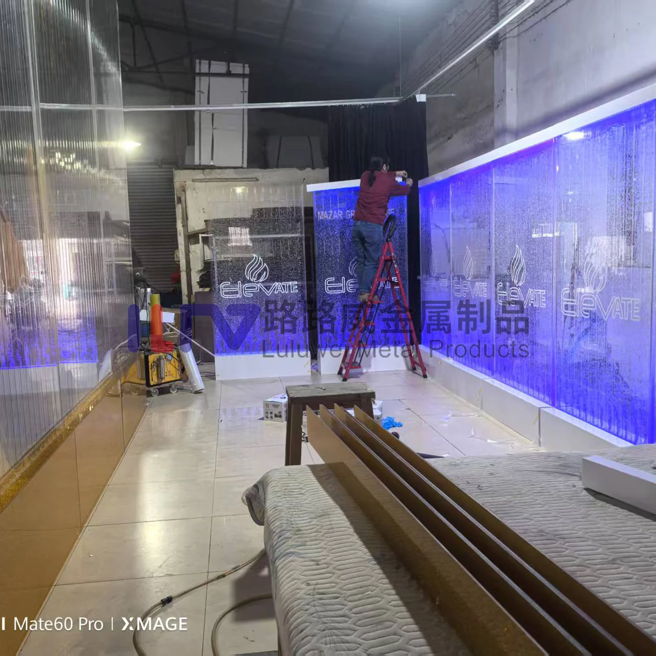 New Design Room Divider - Water Curtain Fountain Acrylic Bubble Wall ...