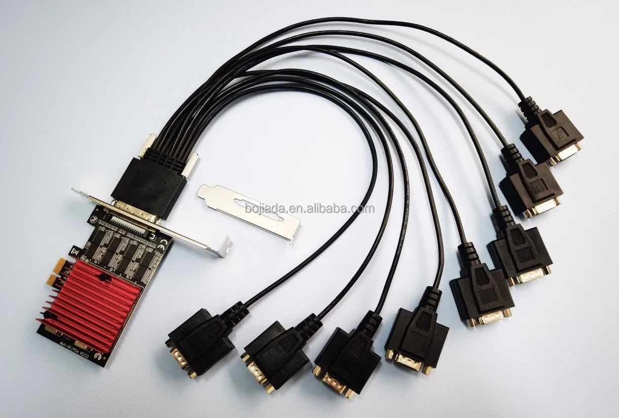 PCI Express X1 PCI-E 1X to 8* RS232 Port Expansion Adapter Card With ...