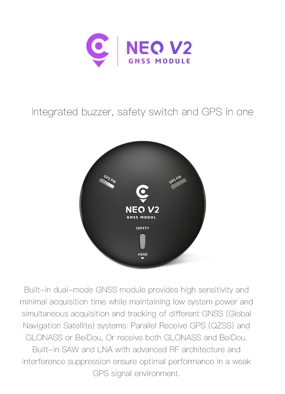 Cuav Neo V2 Gnss Drone Gps For Agricultural Uav Accessories