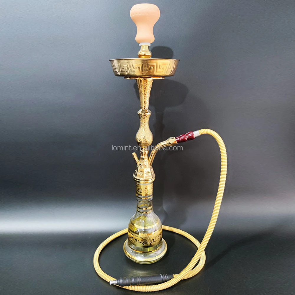 70 Cm Large Egypt Style Hookah Shisha Set Glass Base LOMINT