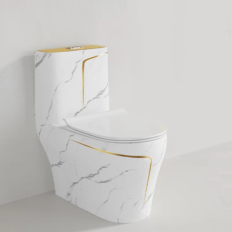 Gold And Silver Border Tracing Floor Mounted Bathroom Closestool - Buy ...