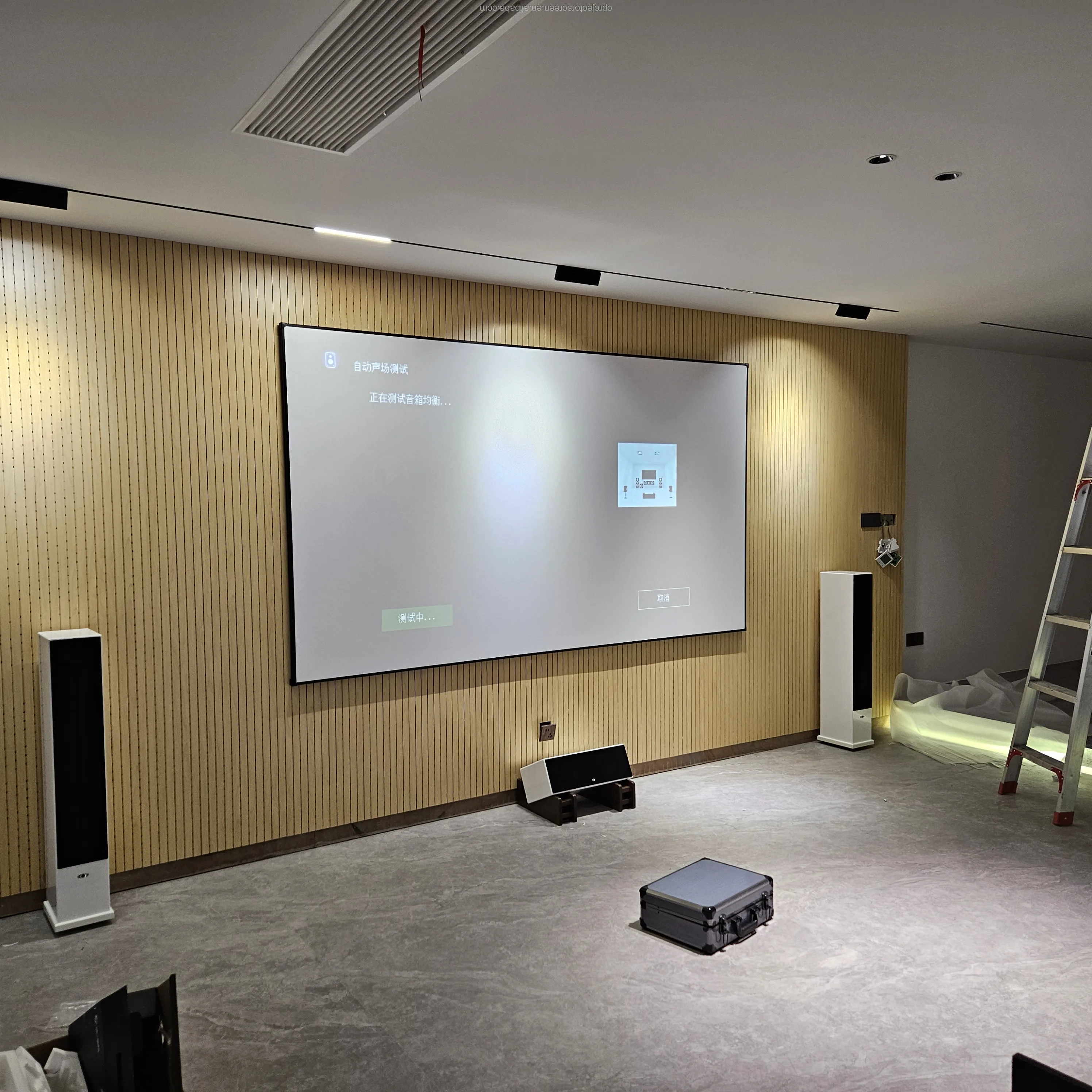 92inch 100inch 150 Inch 200inch 16:9 Fresnel Anti-light Projection ...