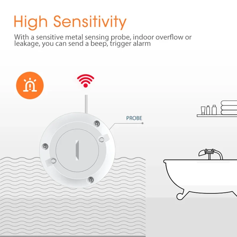 Haozee Zigbee Water Sensor Flood Leak Detector App Remote Monitoring ...