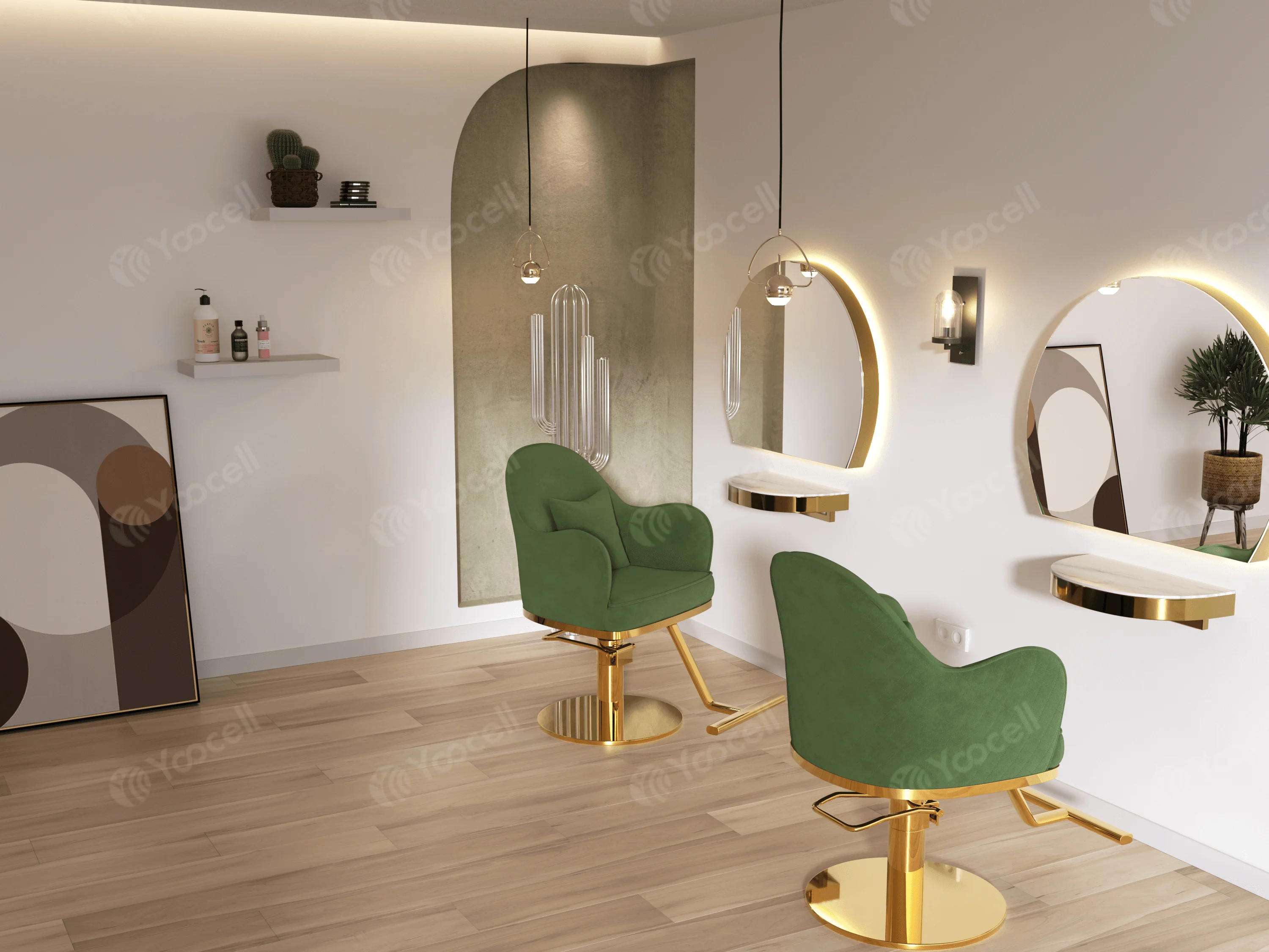 Yoocell New Design Beauty Salon Furniture Adjustable Salon Chair Barber ...