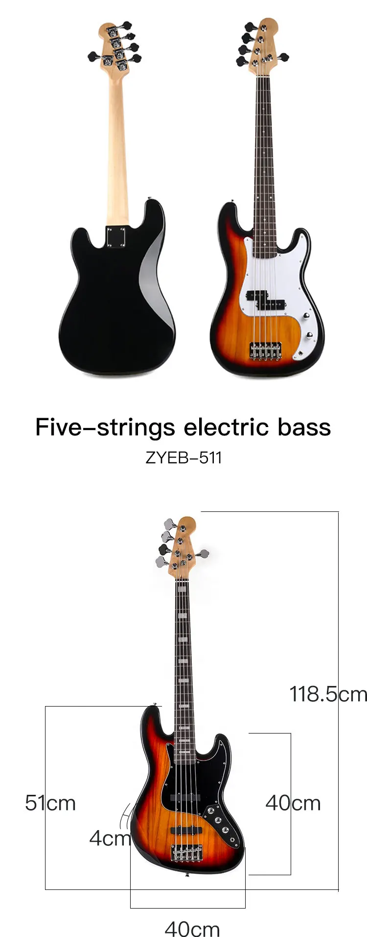 Shop Our OEM & ODM 5 String Electric Bass Guitar Factory Price