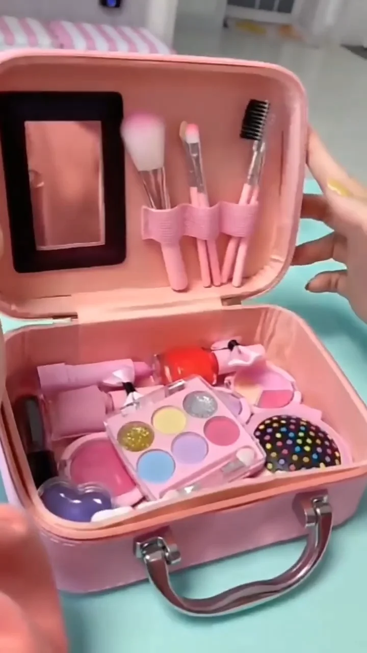Kids Makeup Set Real Girls Cosmetics Toy Kids Makeup Kit For Kid With ...