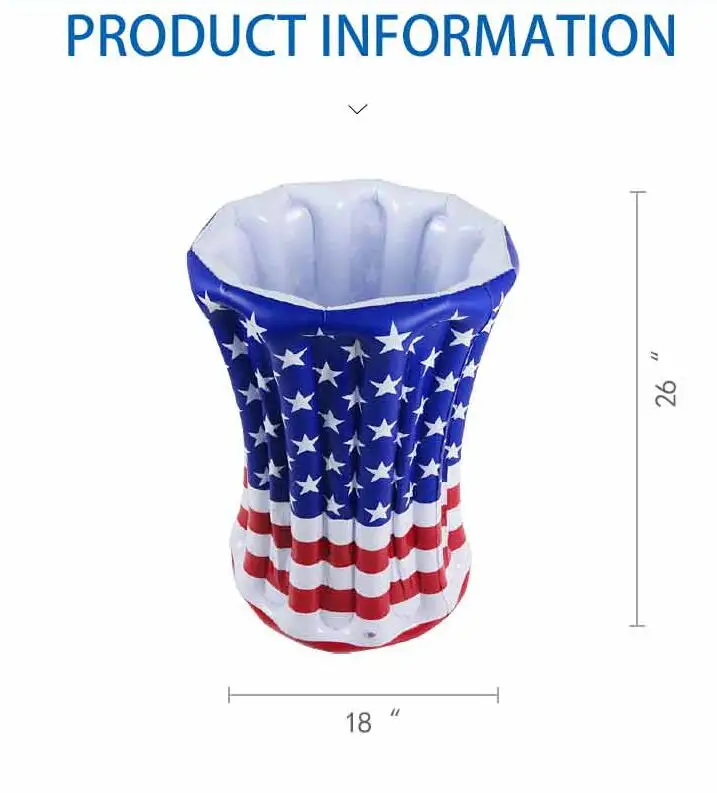 American Flag Inflatable Ice Cooler Buffet Chest For Food And Drinks ...