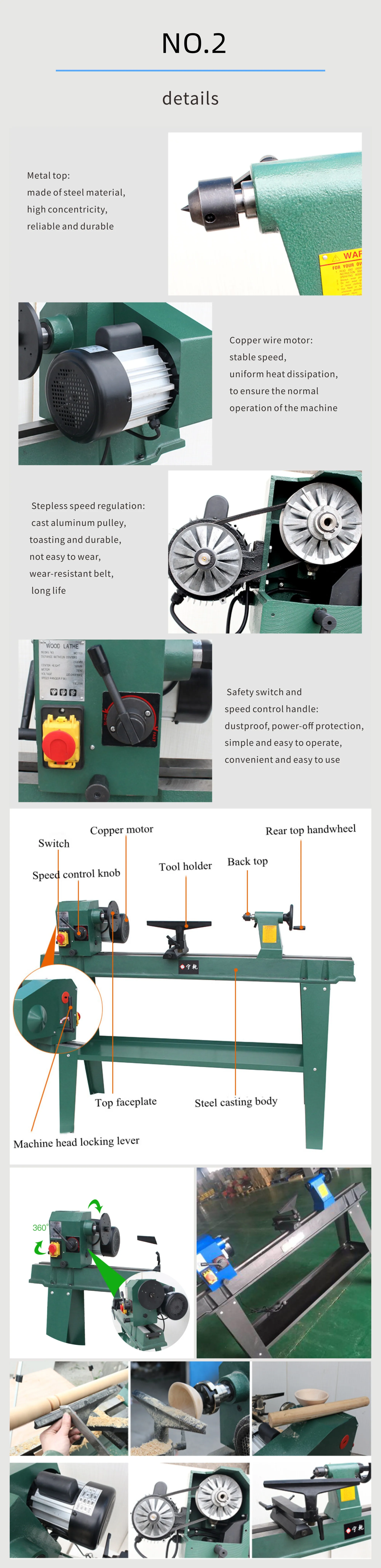 NEWEEK DIY Mini Wood Lathe Copier - Multi-Function Professional Machine ...