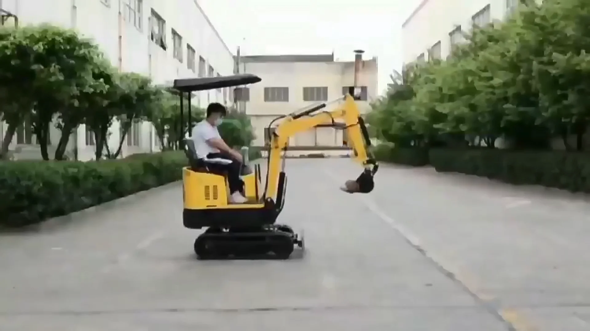 Small Engineering Construction Crawler 1 Ton Excavator Rubber Crawler ...