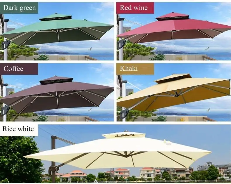 3x3M Modern Aluminum Garden Umbrella Factory Stock All-Color Roman ...