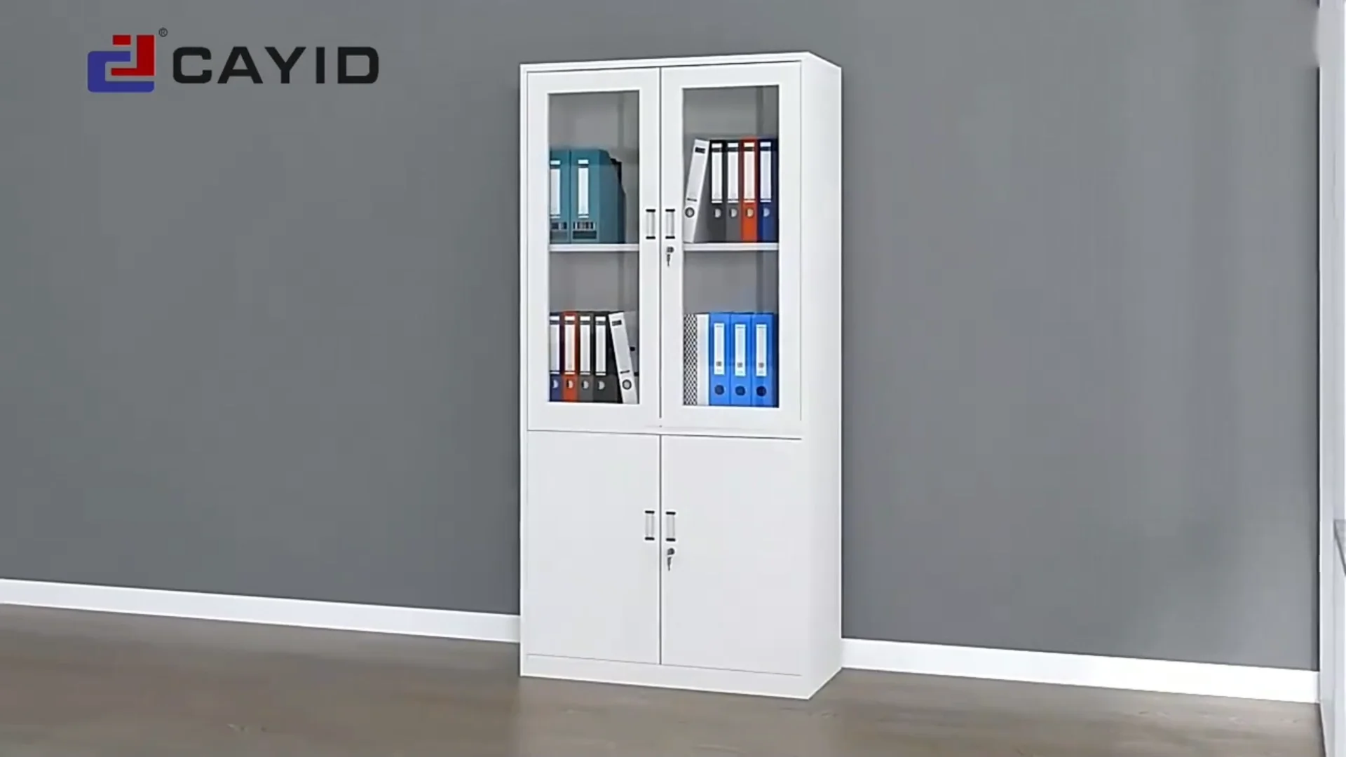 File Cabinet With Adjustable Shelves Storage Cabinet 2 Glass Doors ...