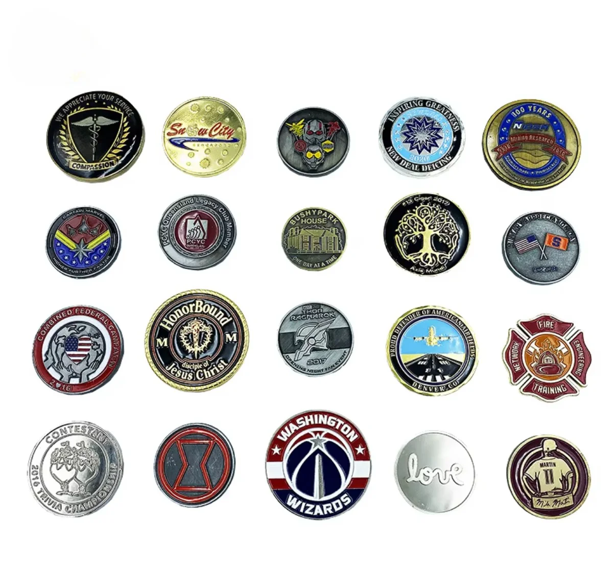 Customized Corporate Anniversary Metal Commemorative Coins Logo ...