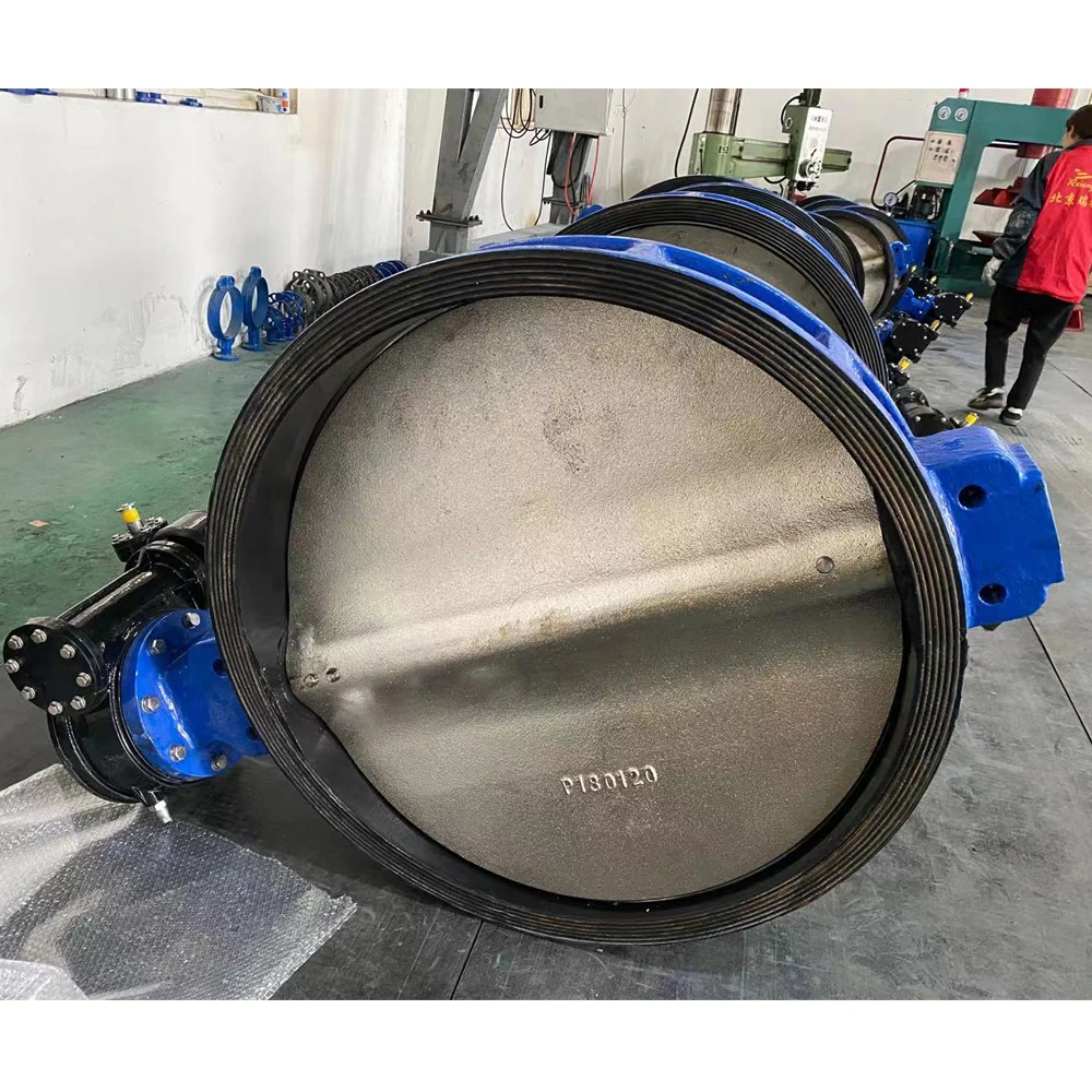Industrial Double Flange Ductile Cast Iron Gear Operated Central ...