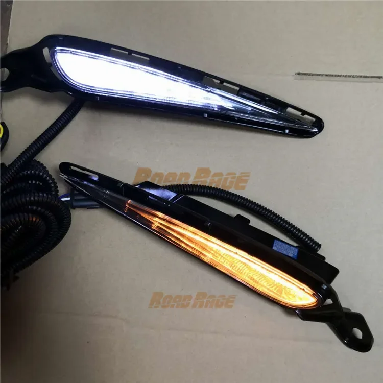 Turn Signal Function Led Drl Daytime Running Light Fog Lamp For Toyota ...