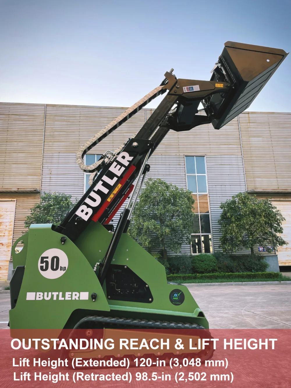 BOLEO Butler SV50L - Mini Compact Track Loader with Telescoping Arms