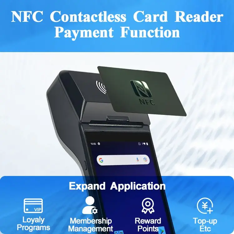 Android 2GB RAM Payment Terminal Biometric Fingerprint Reader POS ...