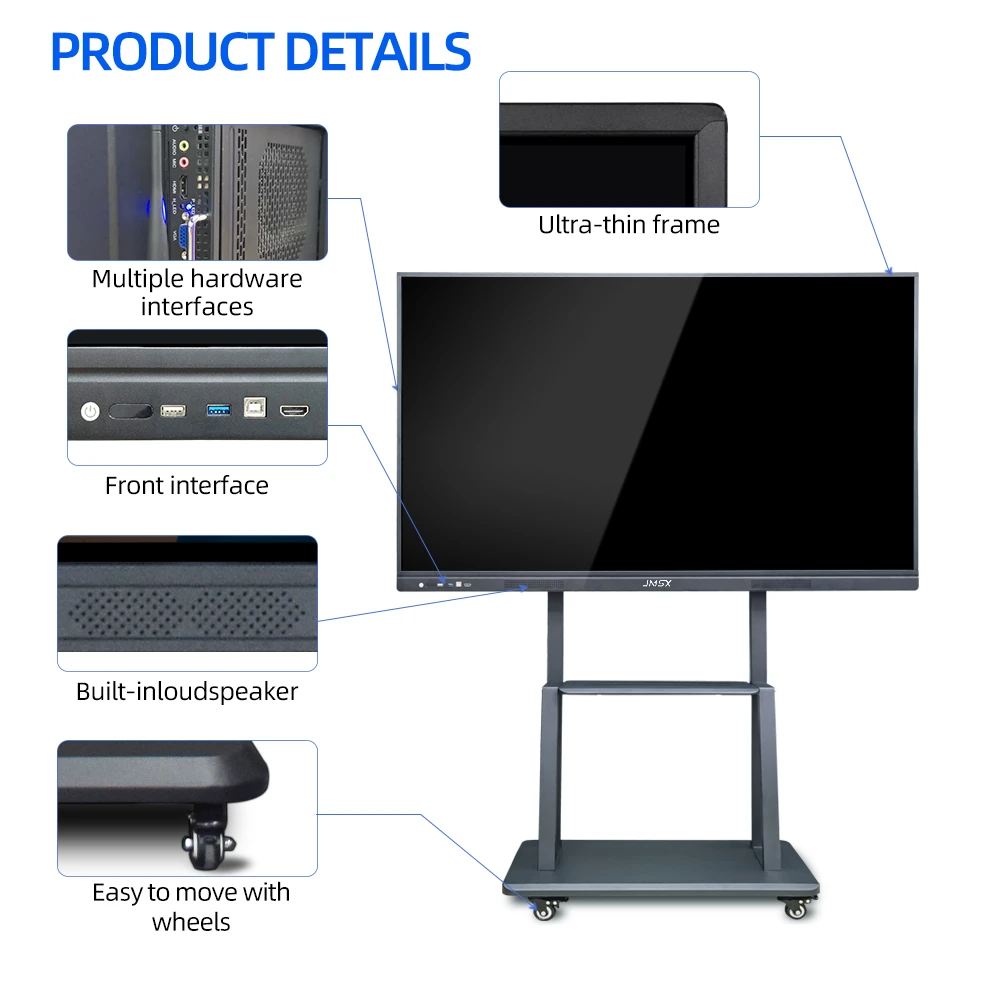 HD 4K LCD Display Smart Bord Interactive Whiteboard Panel Digital Smart ...