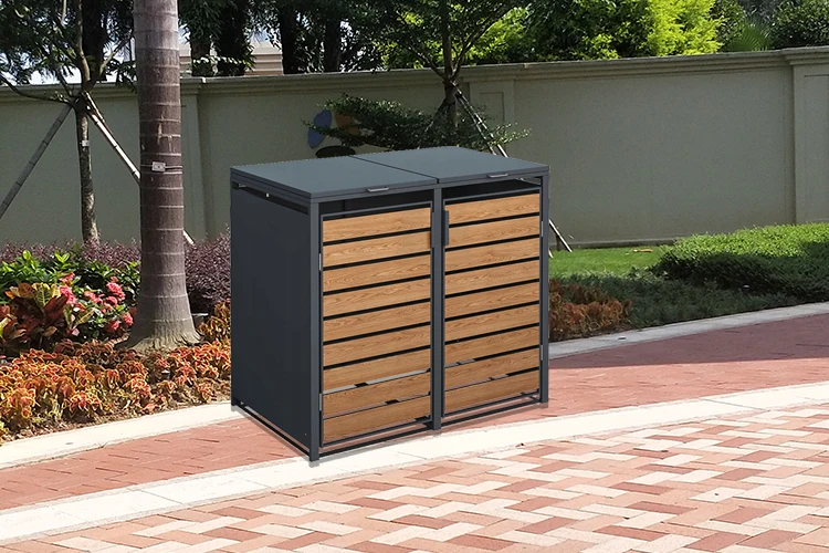 Outdoor Commercial Garbage Bin And Park Rubbish Bin Wood Dustbin For ...
