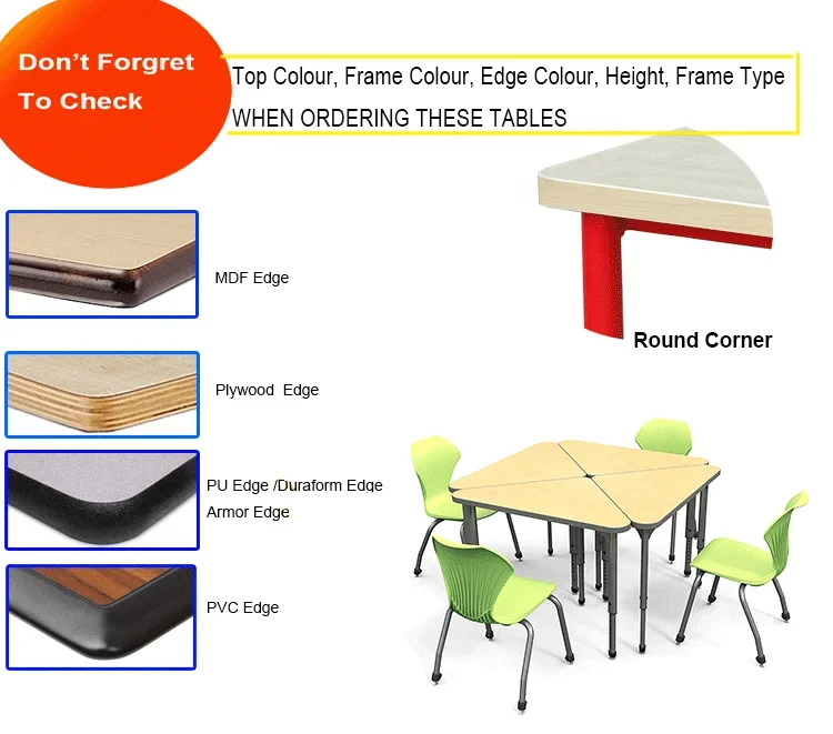 Modern School Furniture Accessory Desk Top Wood Student Classroom Desk ...