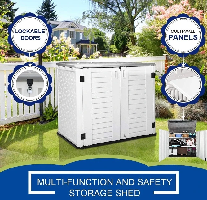 Waterproof Outdoor Garden Garbage Cans - Eco-Friendly Storage